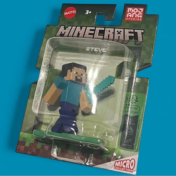 Mattel | Toys | Mattel Minecraft Steve Figure With Sword | Poshmark